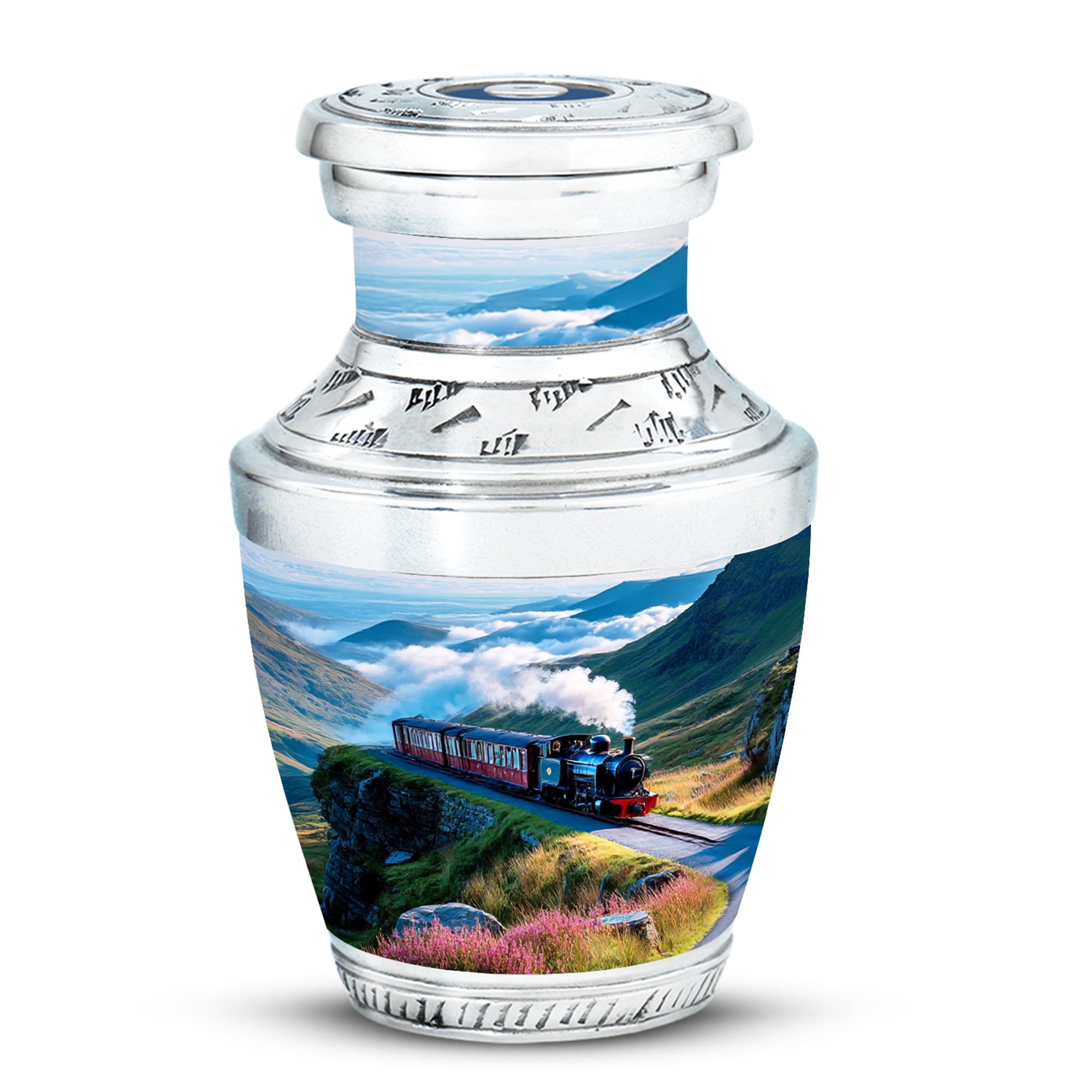 MUKTIVE Train Cremation Urns for Women & Men, Memorial Little Funeral ...