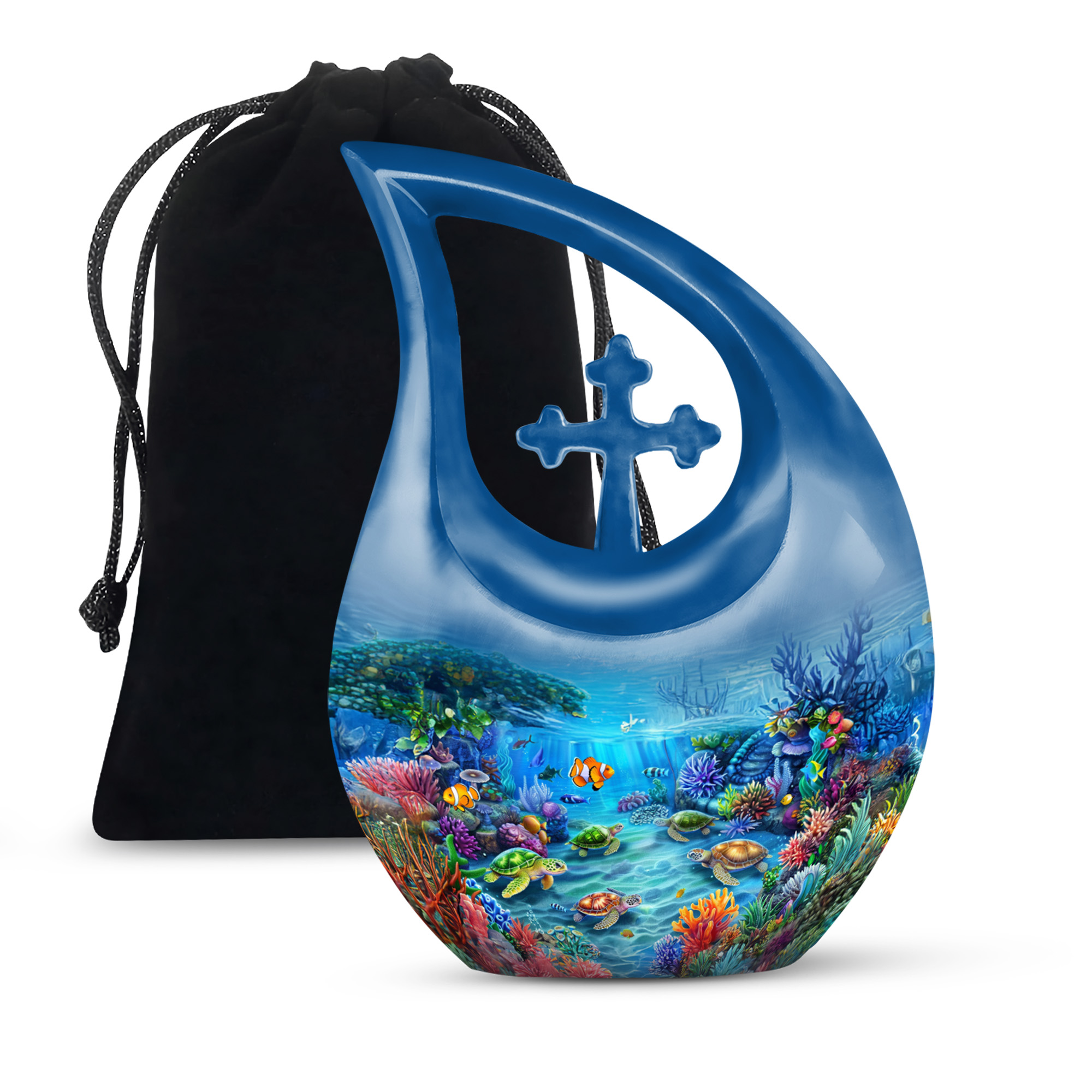 MUKTIVE Underwater World Cremation Urn for Human Ashes Adult Mom & Dad ...
