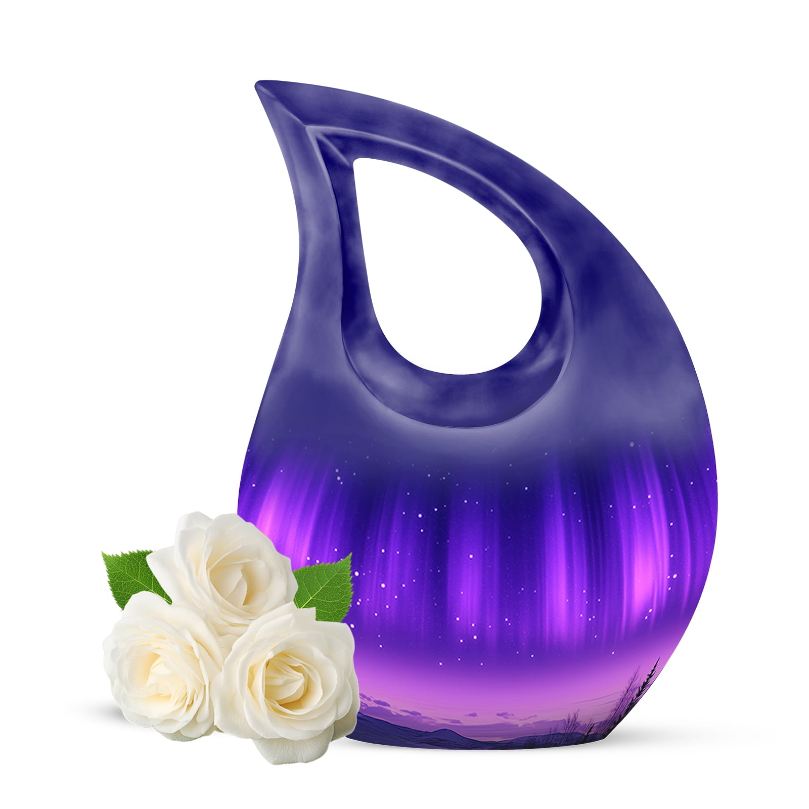 MUKTIVE Urns for Human Ashes Adult Northern Lights Theme, Crematorium ...