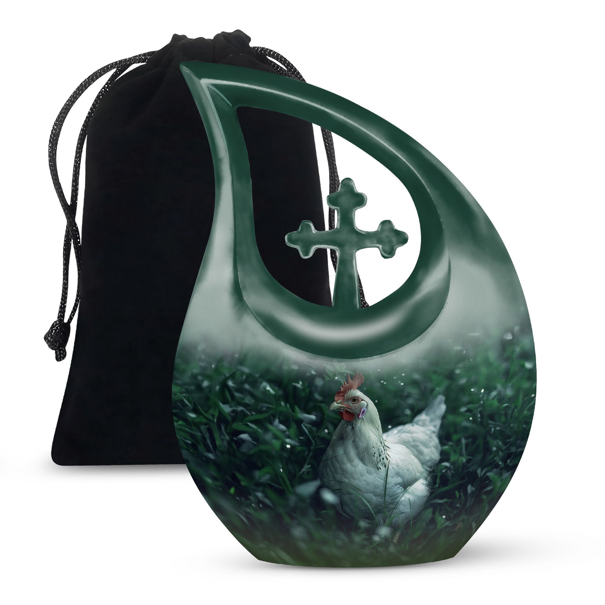 MUKTIVE Urns for Ashes Chicken Theme, Human Urn Adult Ash Remains ...