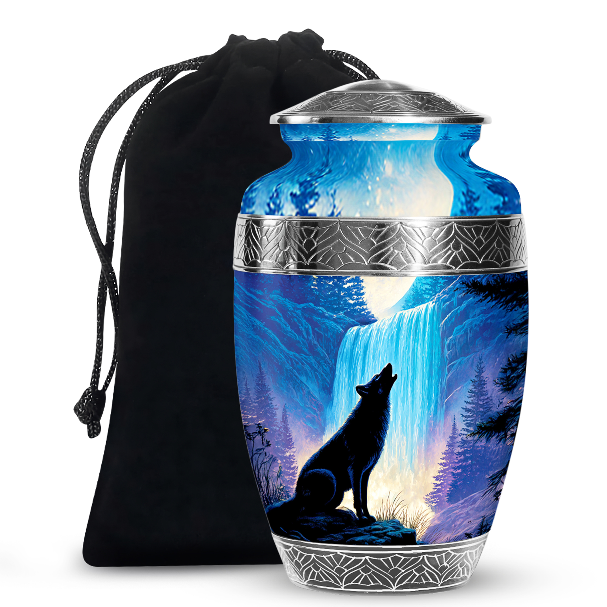 MUKTIVE Waterfall Funeral Large Urns for Human Ashes Adult Female ...