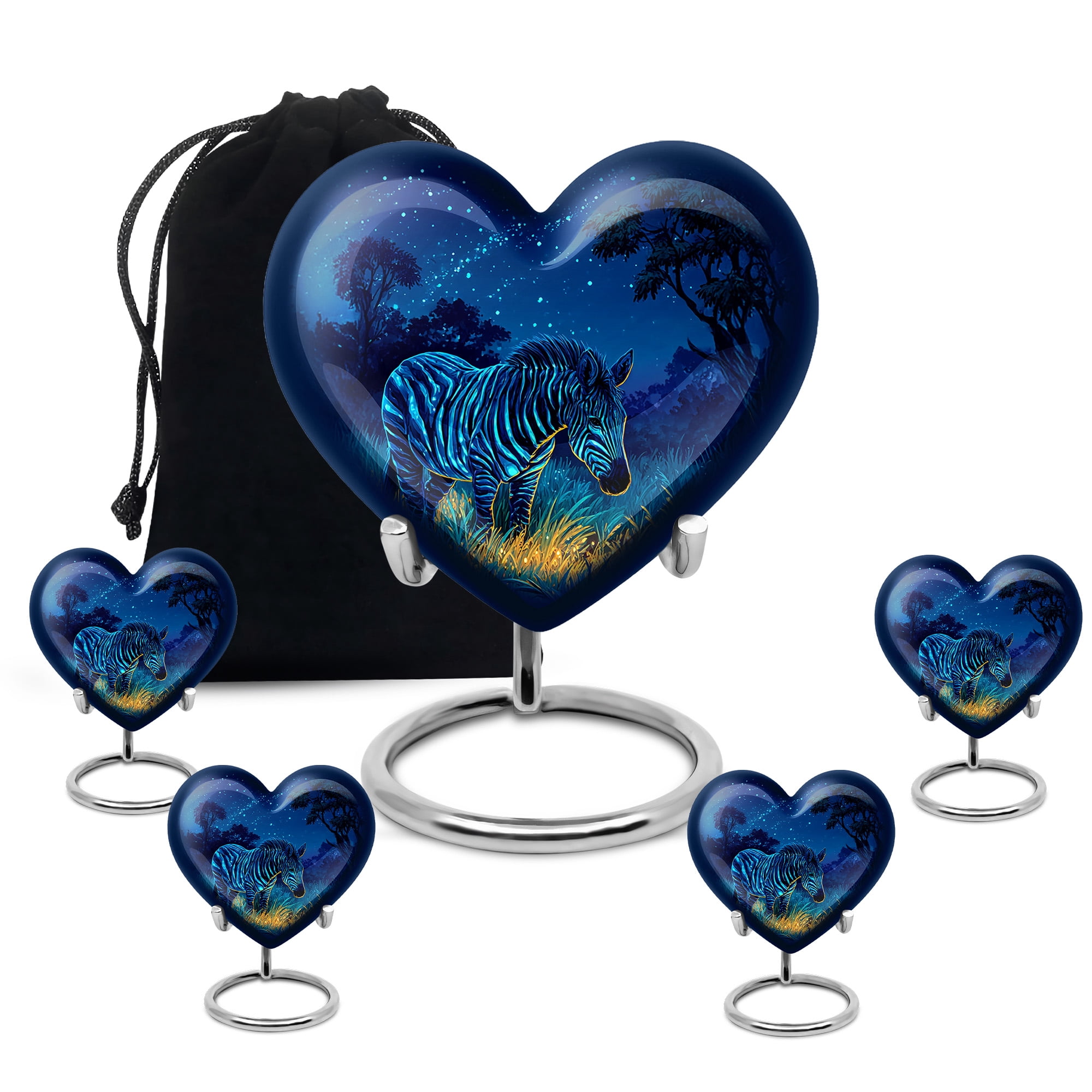 MUKTIVE Zebra Memorial Burial Urns for Adult Ashes Mother & Father ...