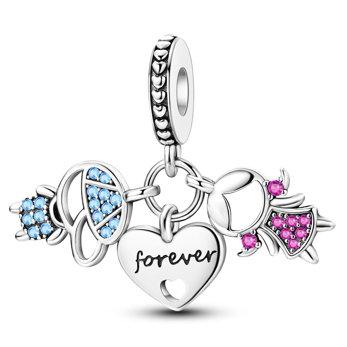 MULA 925 Sterling Silver Charm for Bracelets Necklace Butterfly Dangle ...