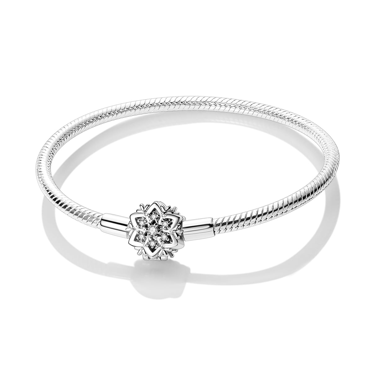 MULA 925 Sterling Silver Snake Chain Bracelet DIY Charms Bracelet for ...