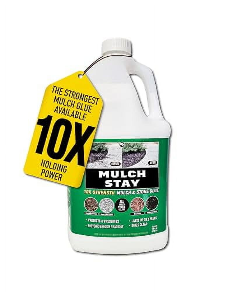 MULCH STAY Mulch Glue, Stone Glue & Preservative for Landscaping. 128 ...