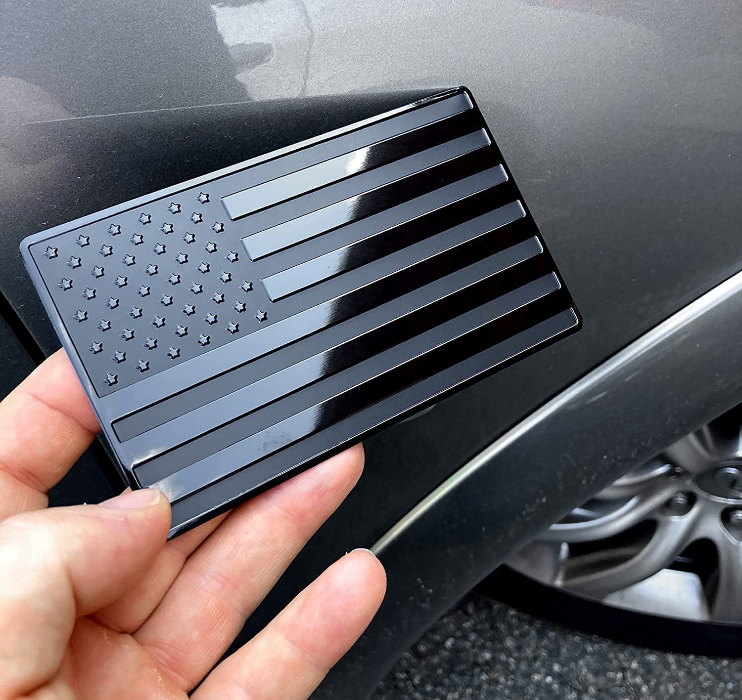 MULL USA Black Flag Auto Car Fender Emblem for Cars Trucks Laptop Walls ...