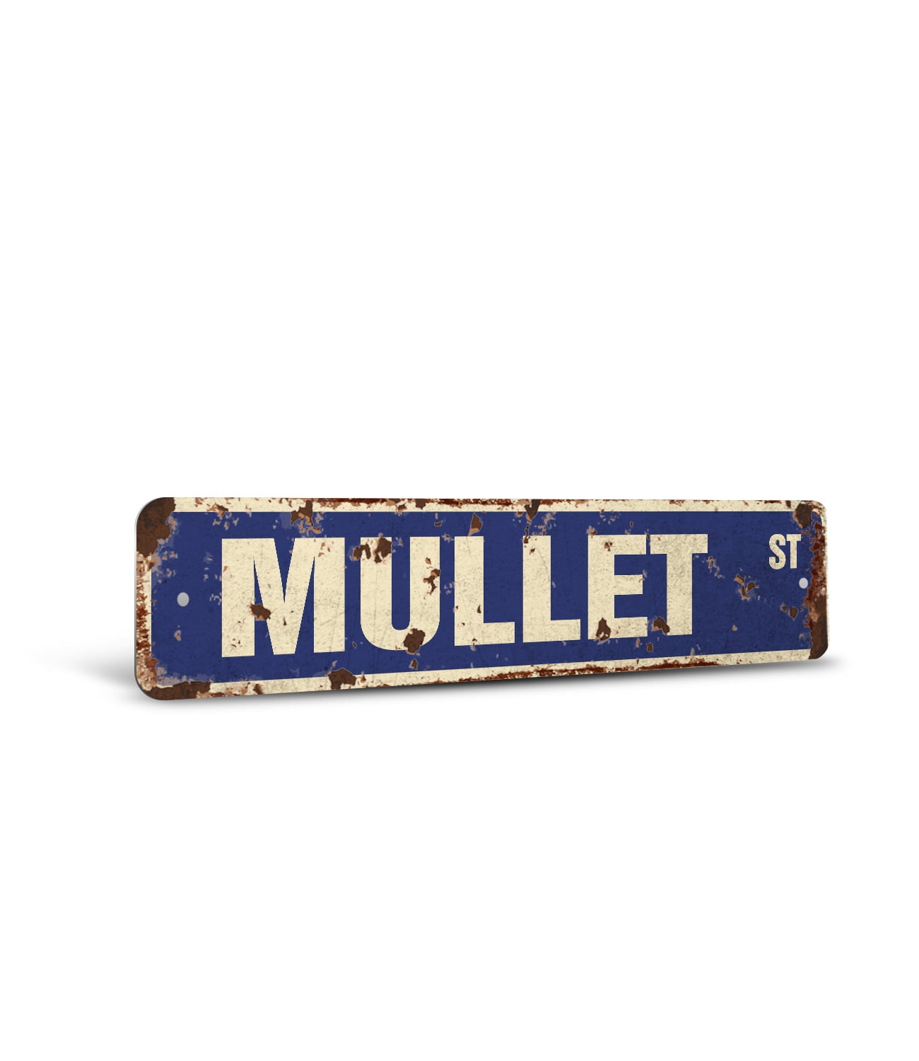 MULLET Vintage Style Rustic Street Sign – Fish Haircut Smoked Food ...