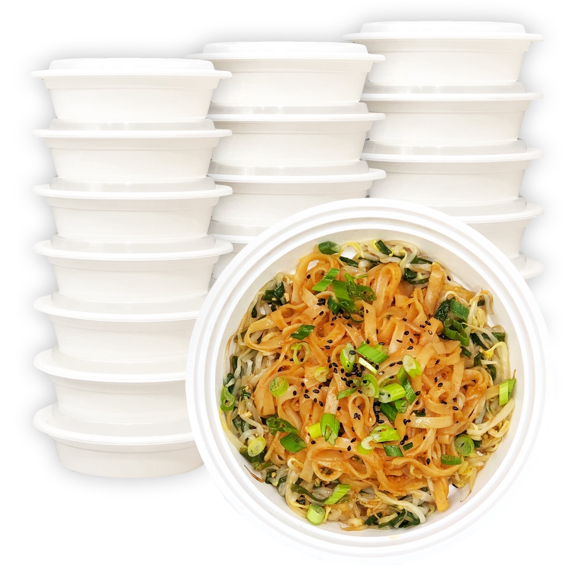 MULMEHË Plastic Meal Prep Take-Out Container and Lid Combo, 24 oz ...