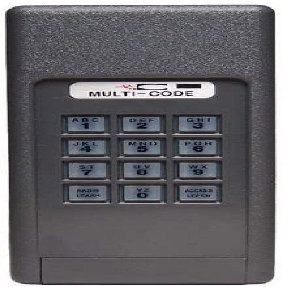 Multicode Wireless Garage Door Keyless Entry, 300MHz Frequency, Backlit ...