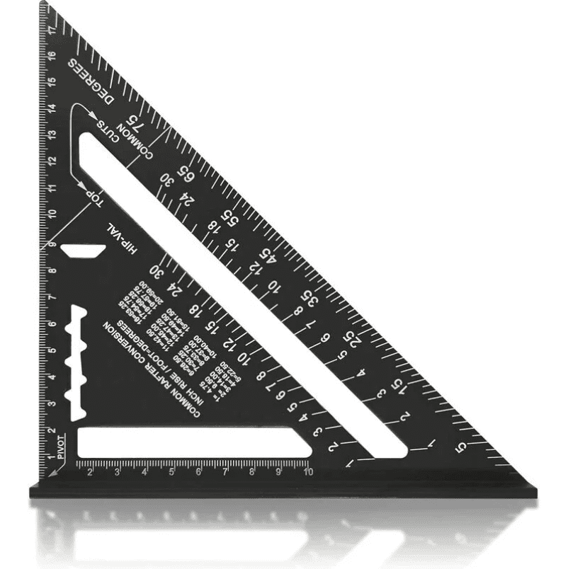 MULTI-FUNCTION Carpenter's Square 180 mm Metal Aluminum Ruler Ruler ...