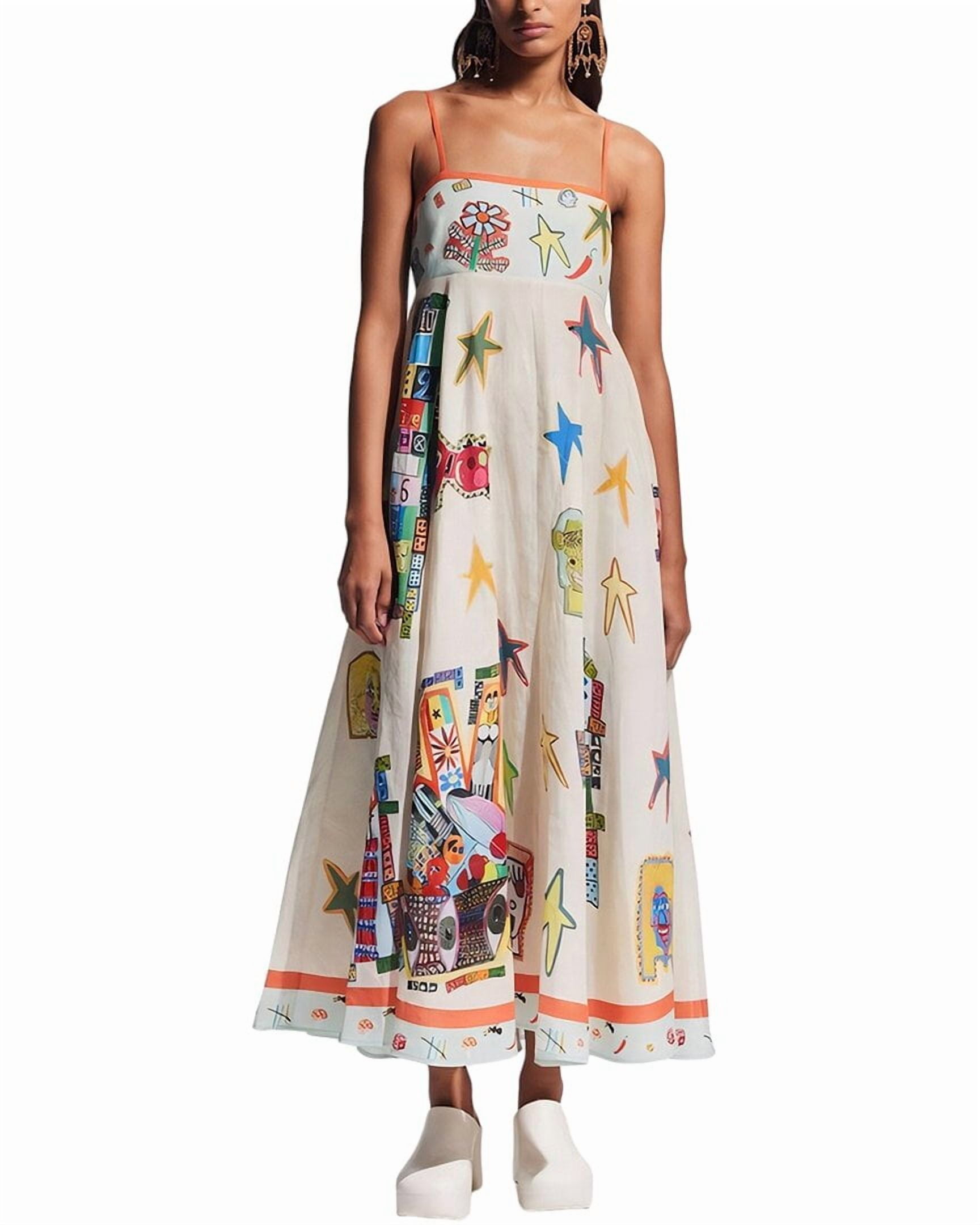ESEA womens Linen-Blend Midi Dress, 2 - Walmart.com