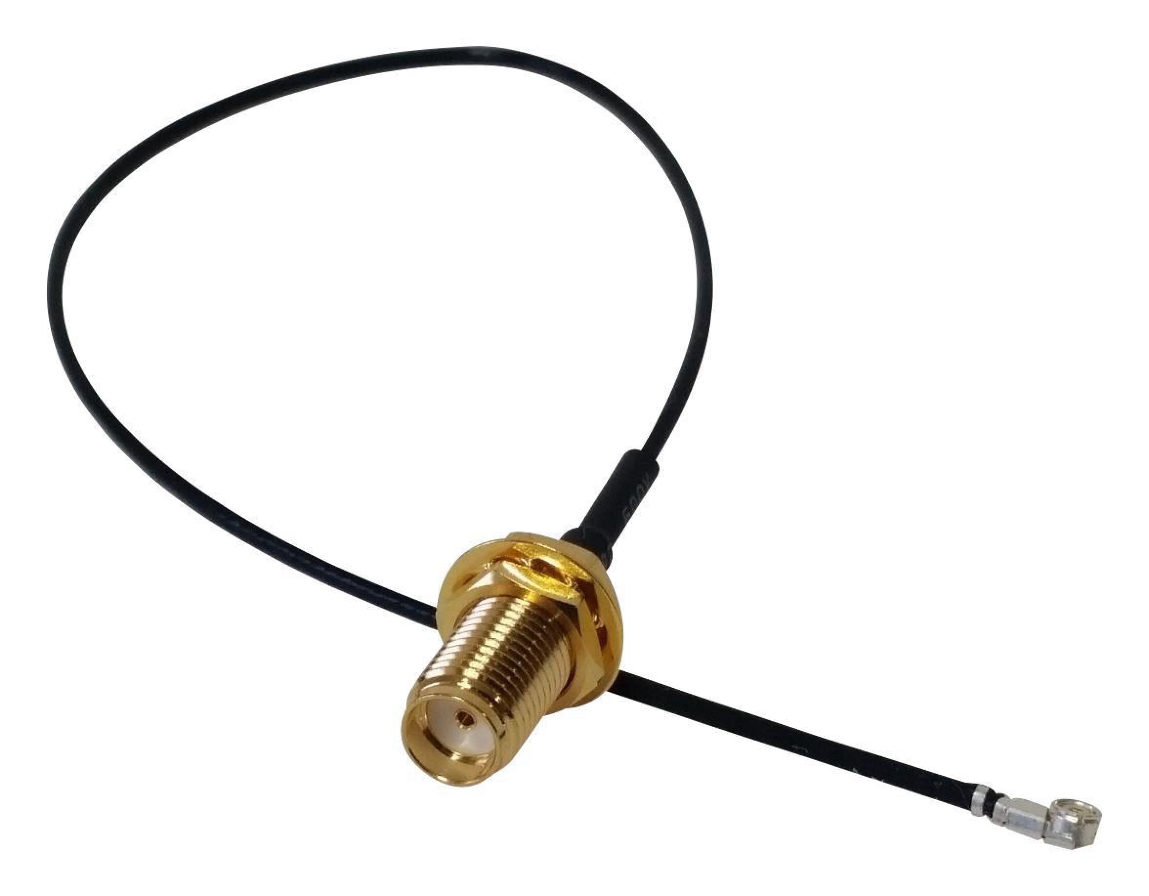 MULTICOMP PRO RF Cable Assembly 90° U.FL Plug to SMA Bulkhead Jack ...