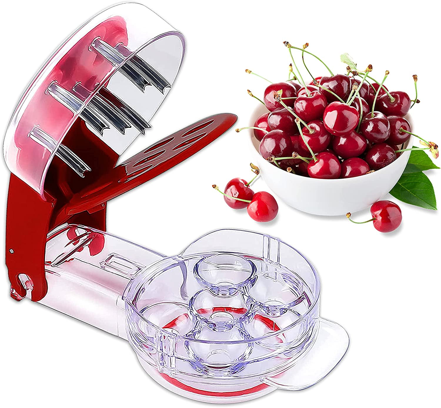 LAH Kitchen Multiple Cherry Pitter Tool - Multi Fruit Pit Remover ...
