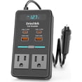 MUMQAQ 150W Portable Car Power Inverter with AC Outlet, LED Display and ...