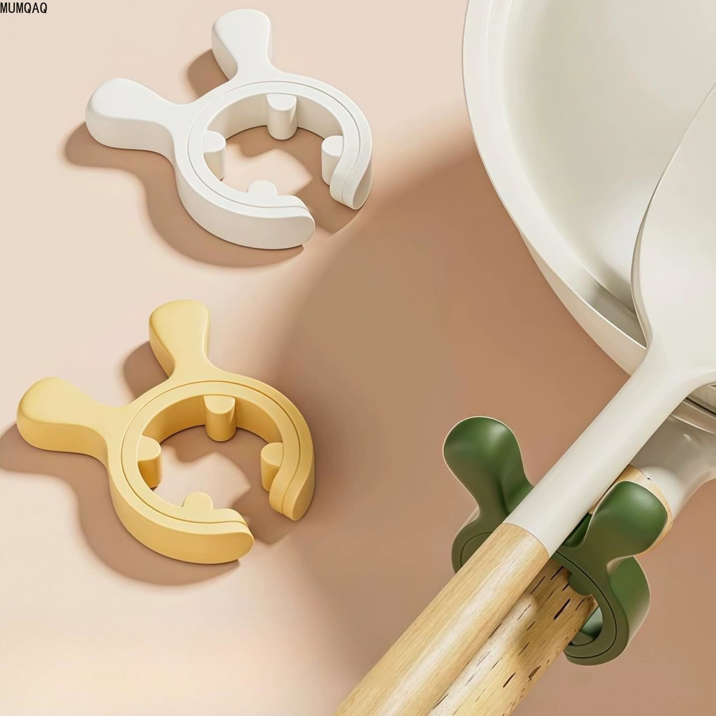 MUMQAQ 3 Pack Silicone Utensil Rest Clip-On Pot Handle Holder, Deer ...