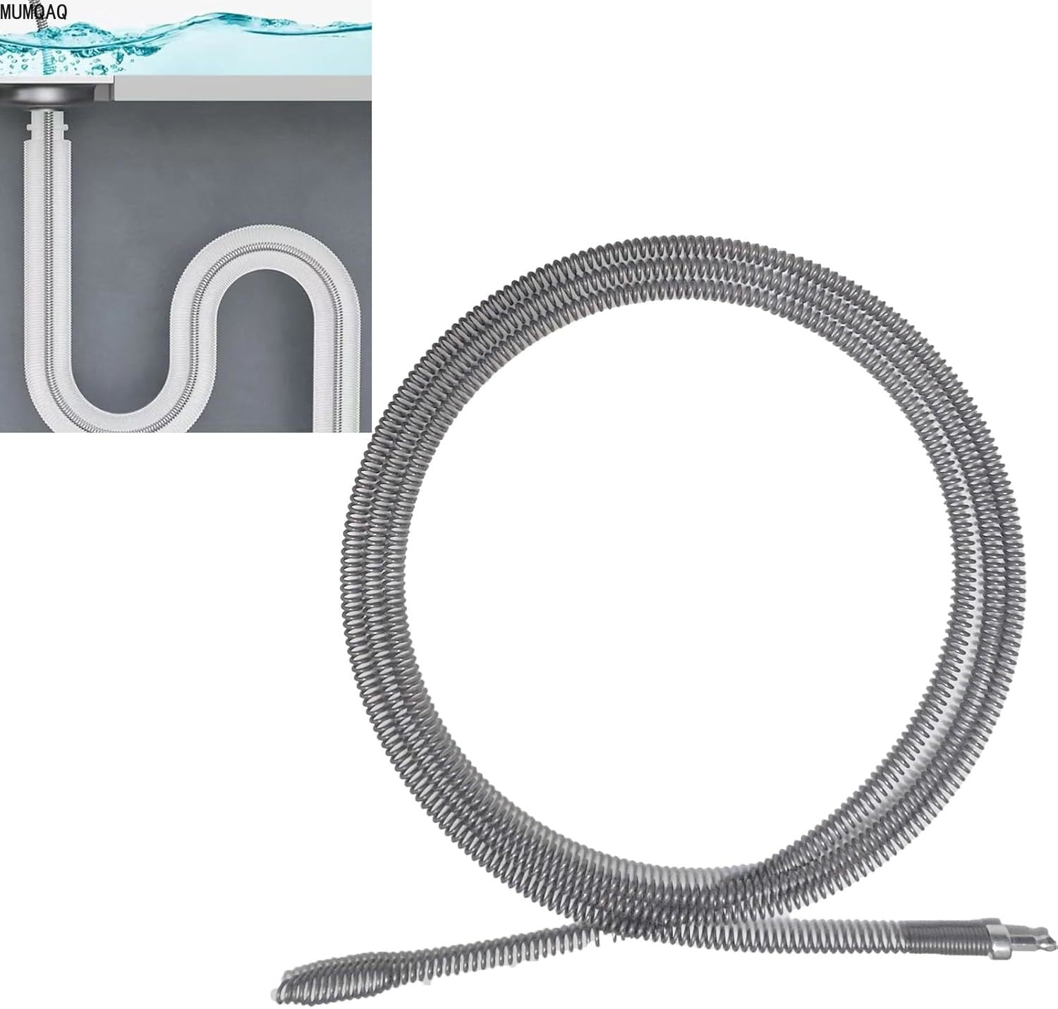 MUMQAQ Drain Snake, Spring Drain Clog Remover with Electric Drill ...
