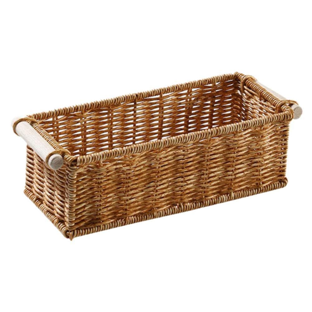MUMQAQ Imitation Rattan Basket Handmade Woven Storage Baskets Imitation ...