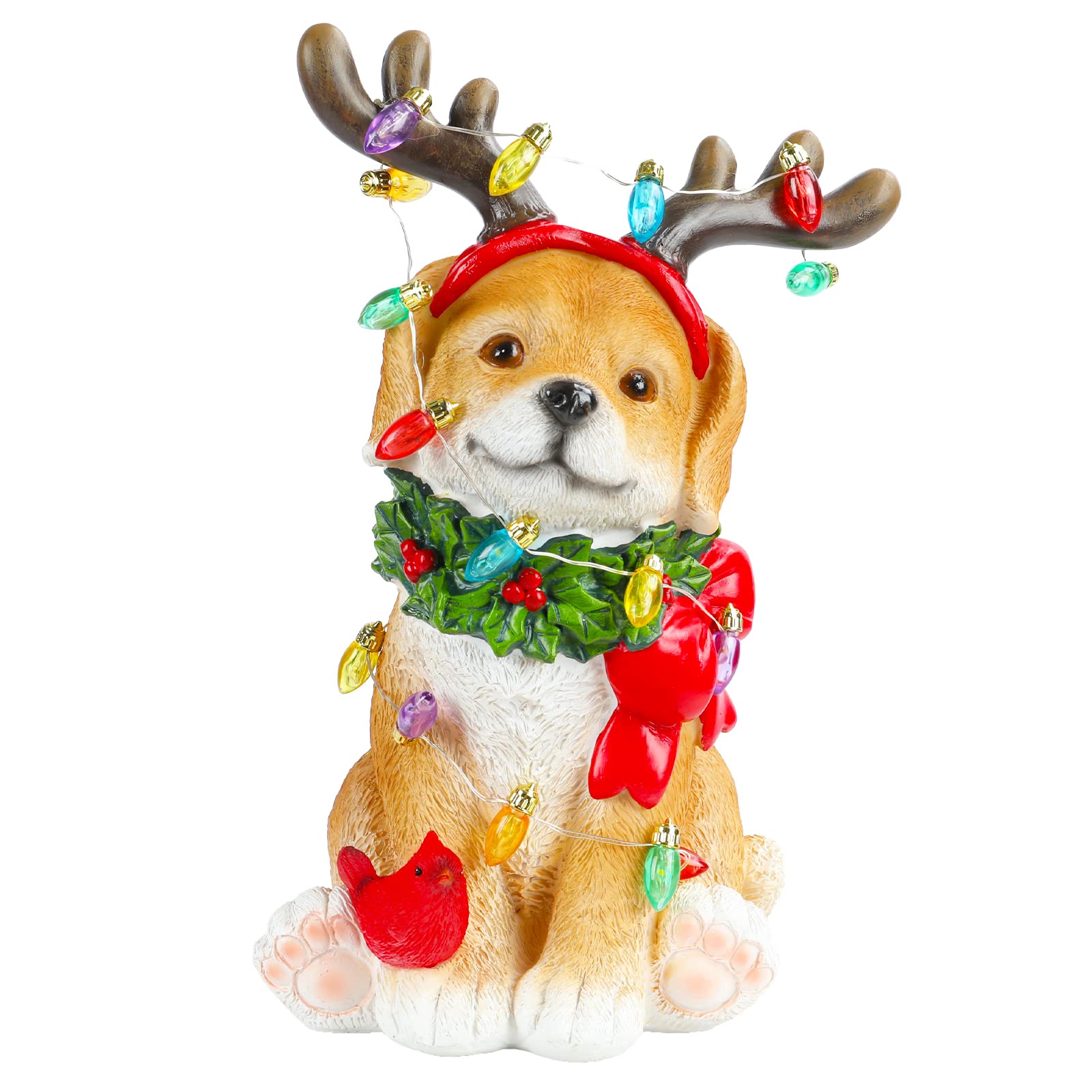 MUMTOP Christmas Dog Decorations with LED Lights, Christmas Dog ...