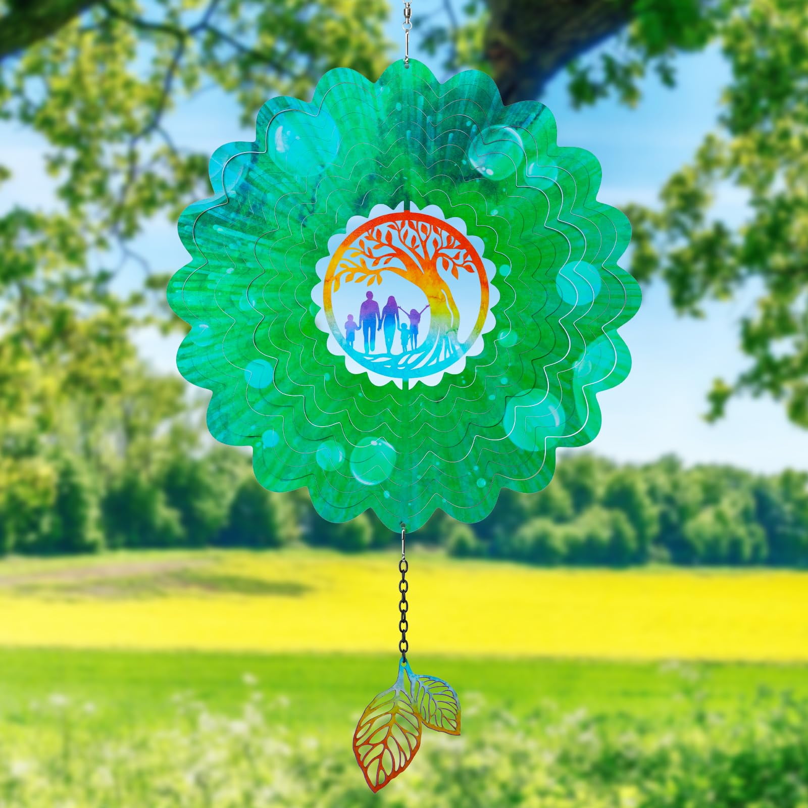 MUMTOP Tree of Life Wind Spinners Hanging, 12 Inch 3D Stainless Steel ...