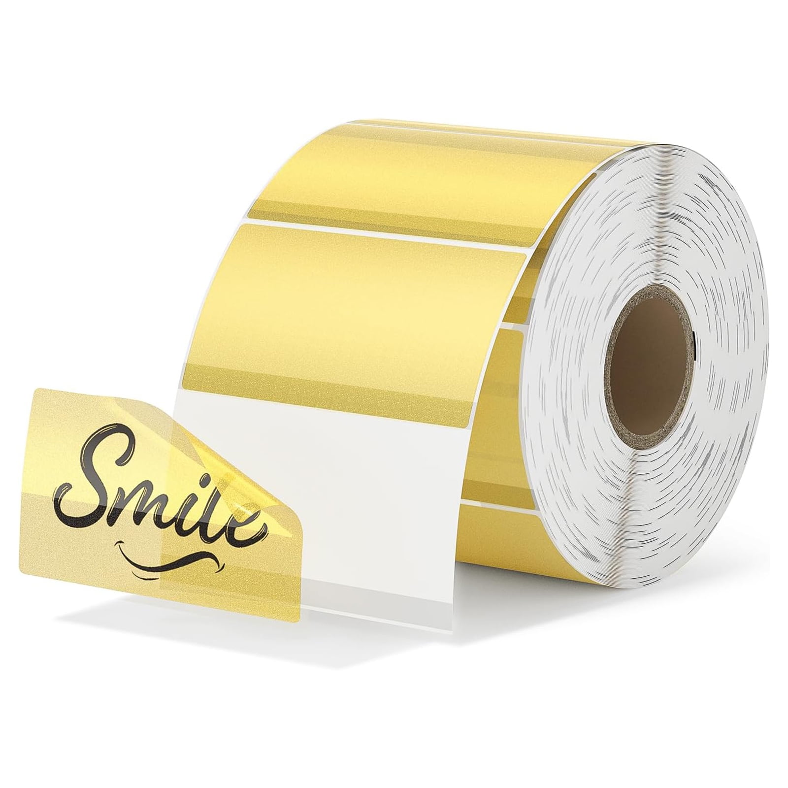 MUNBYN 2.25 x1.25 Inch Gold Transparent Thermal Labels, Rectangle Fine ...