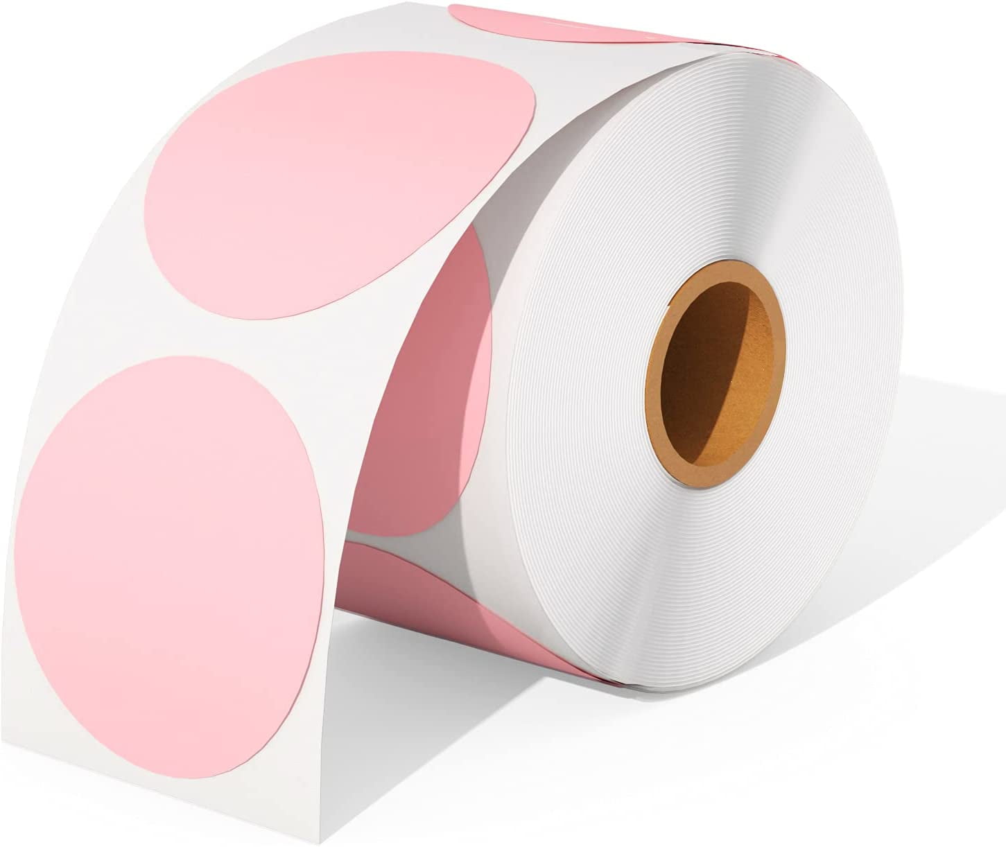 MUNBYN 2 Inch Pink Circle Thermal Sticker Labels, Self-Adhesive Round ...