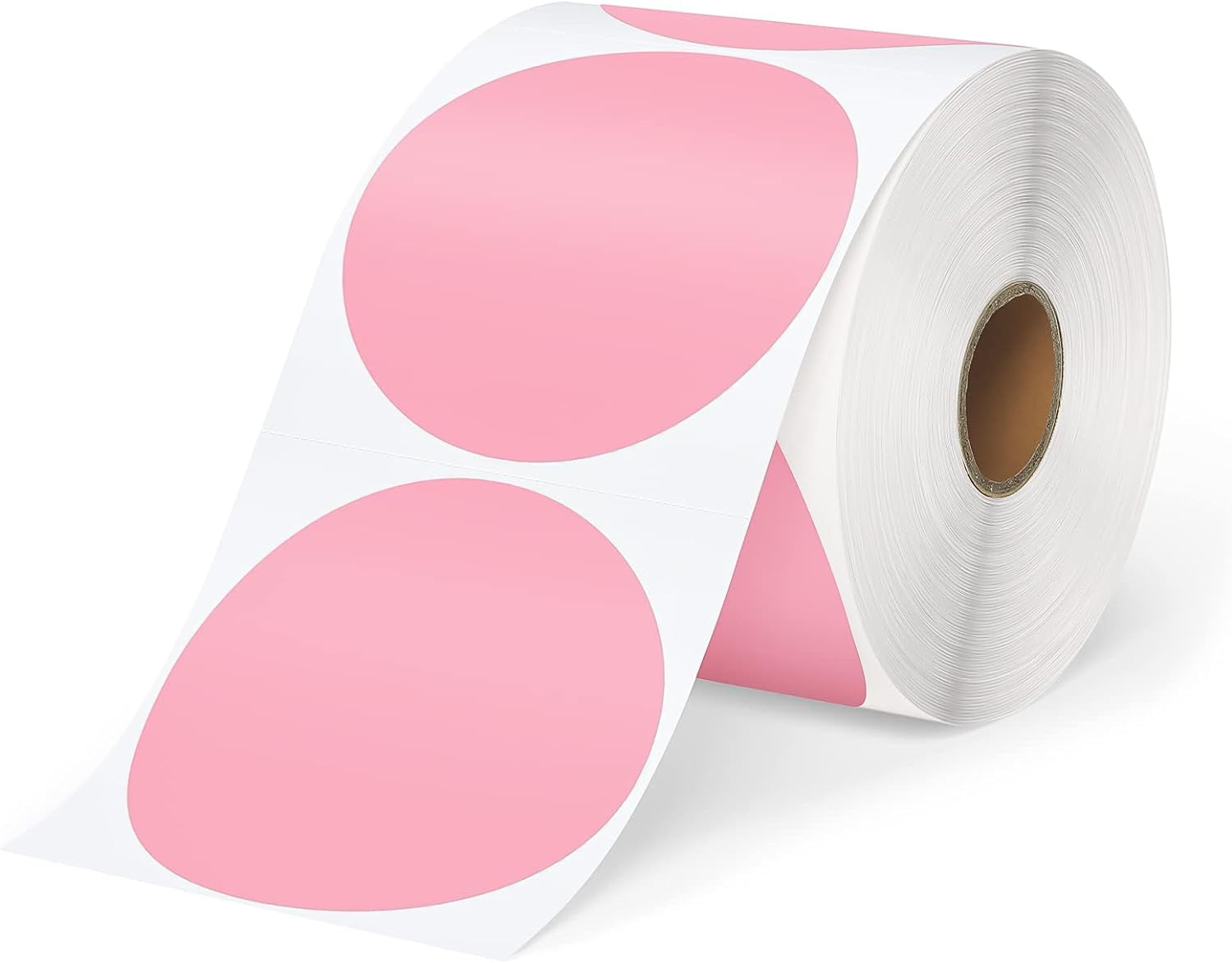 MUNBYN 3 Inch Pink Circle Thermal Sticker Labels, Self-Adhesive Round ...