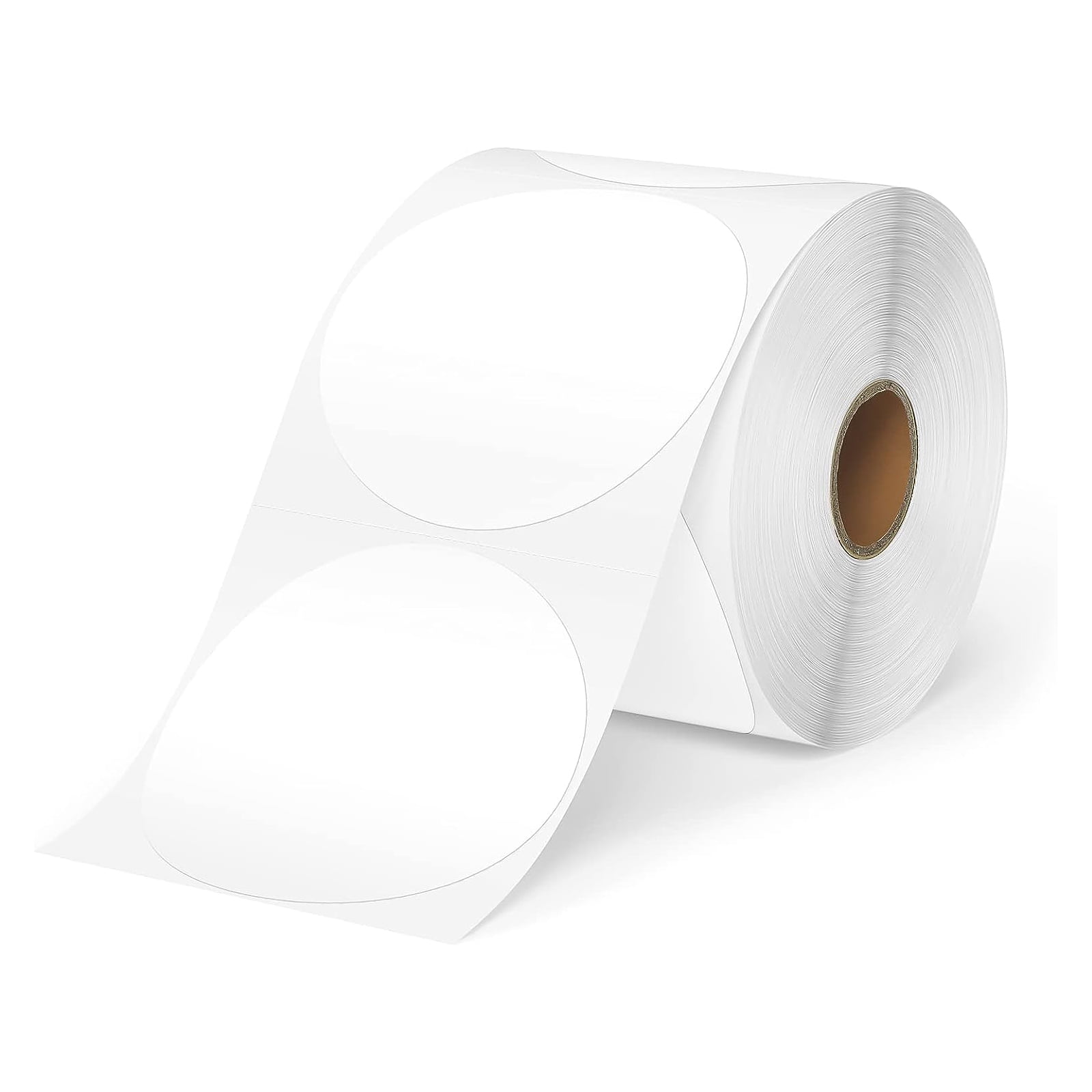 MUNBYN 3 Inch White Circle Thermal Sticker Labels, Self-Adhesive Round ...