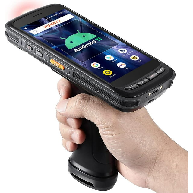 MUNBYN Android 11.0 Barcode Scanner with Pistol Grip, Mobile Computer ... MUNBYN Android 11.0 Barcode Scanner with Pistol Grip, Mobile Computer ...