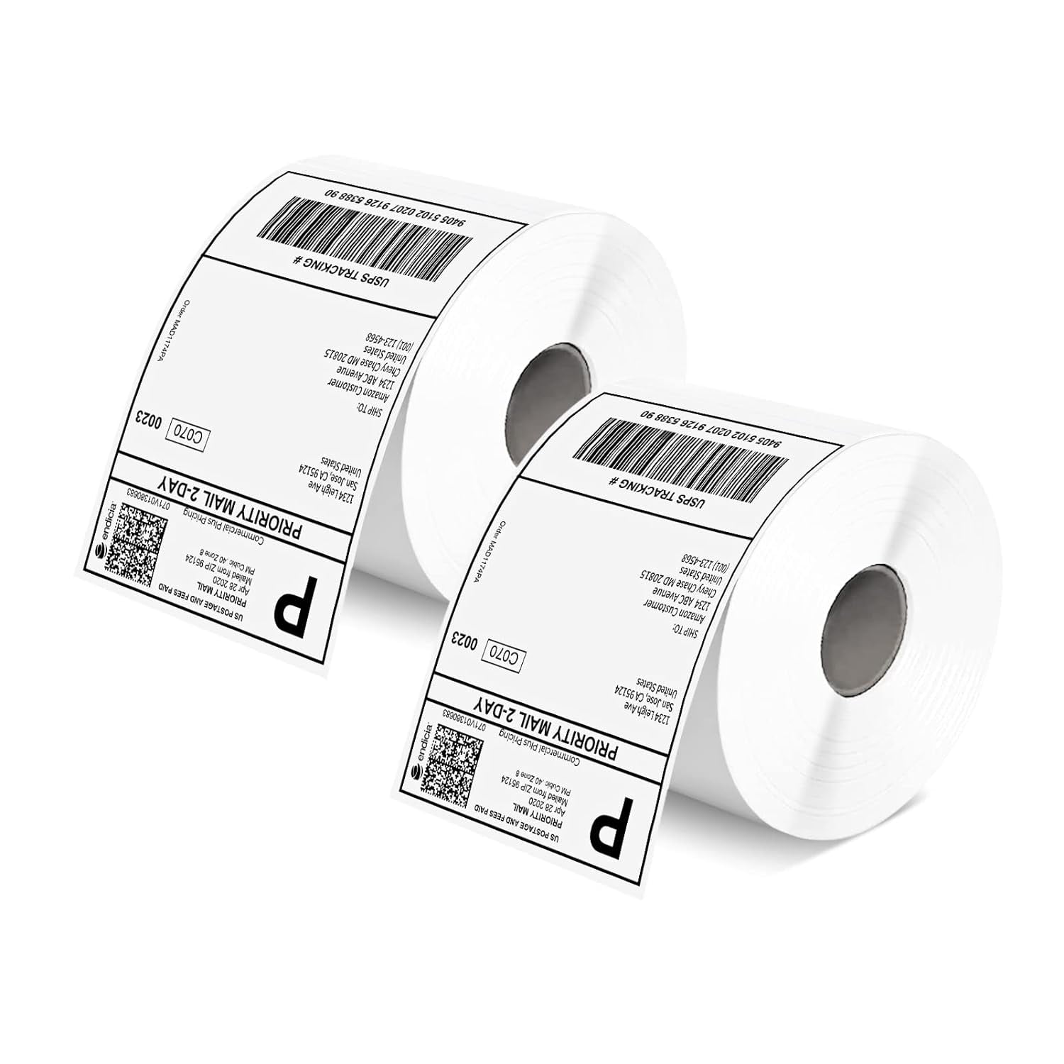MUNBYN Blue 4x6 Inch Direct Thermal Labels, 500 Labels/Stacks, Fanfold ...
