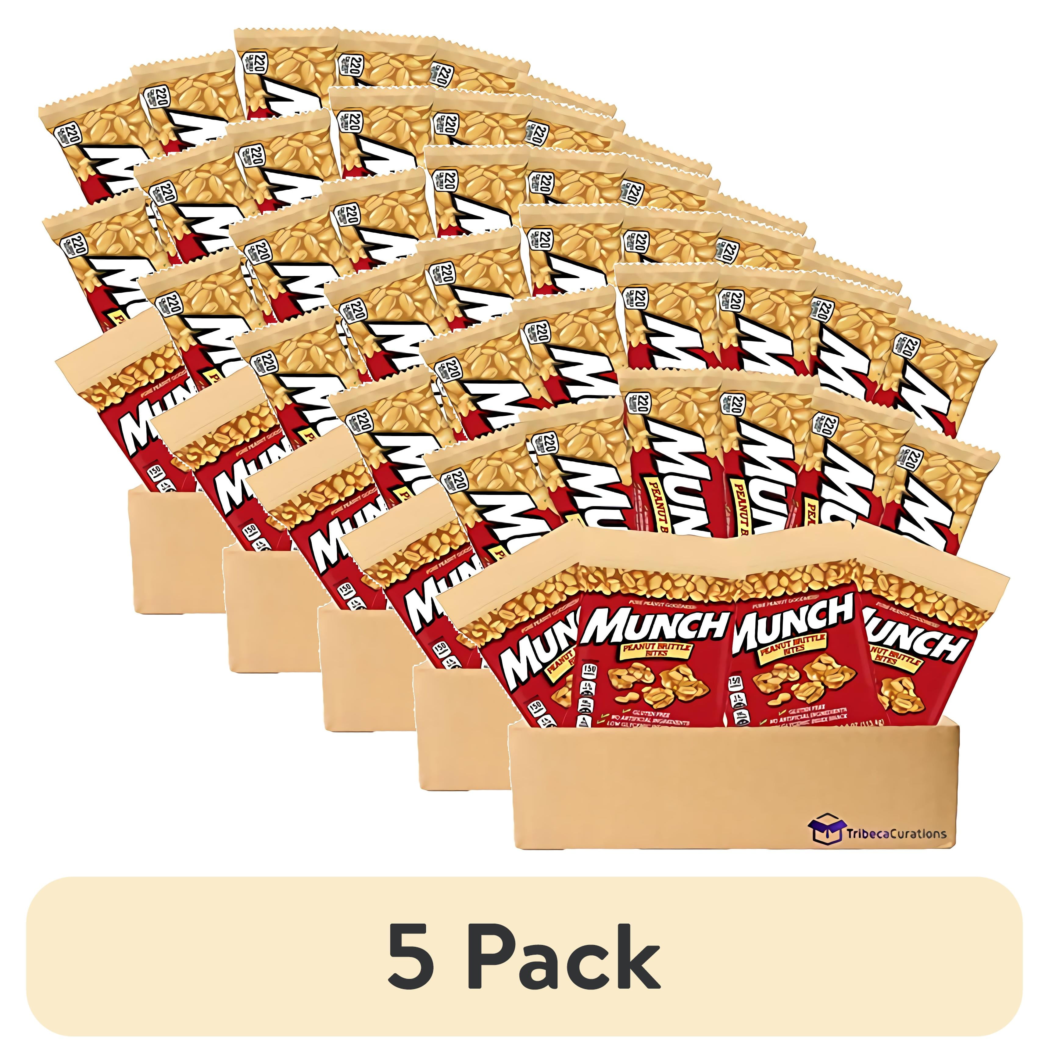 (5 pack) MUNCH Peanut Nut Bars With Brittle Bites Variety Pack ...