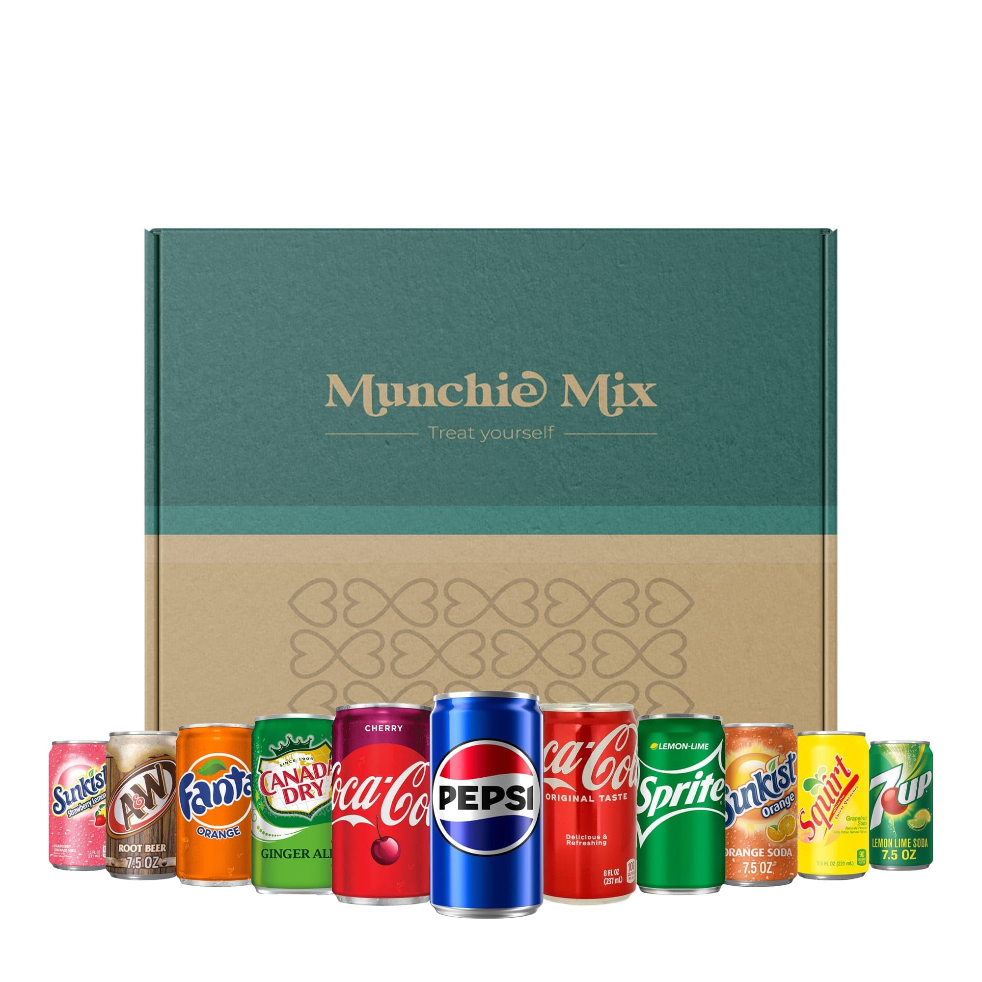 MUNCHIE MIX (PACK OF 23) MINI SODA SAMPLER- 11 FLAVORS OF 7.5 OZ. CANS ...