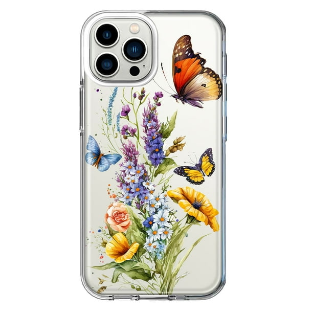 MUNDAZE Apple iPhone 12 Pro Max Yellow Purple Spring Flowers ...