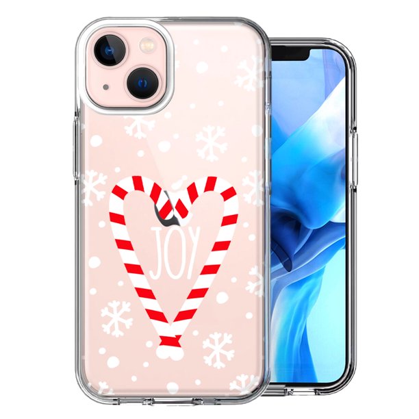 MUNDAZE Apple iPhone 14 Plus Winter Joy Snow Peppermint Candy Cane Heart Festive Christmas ...