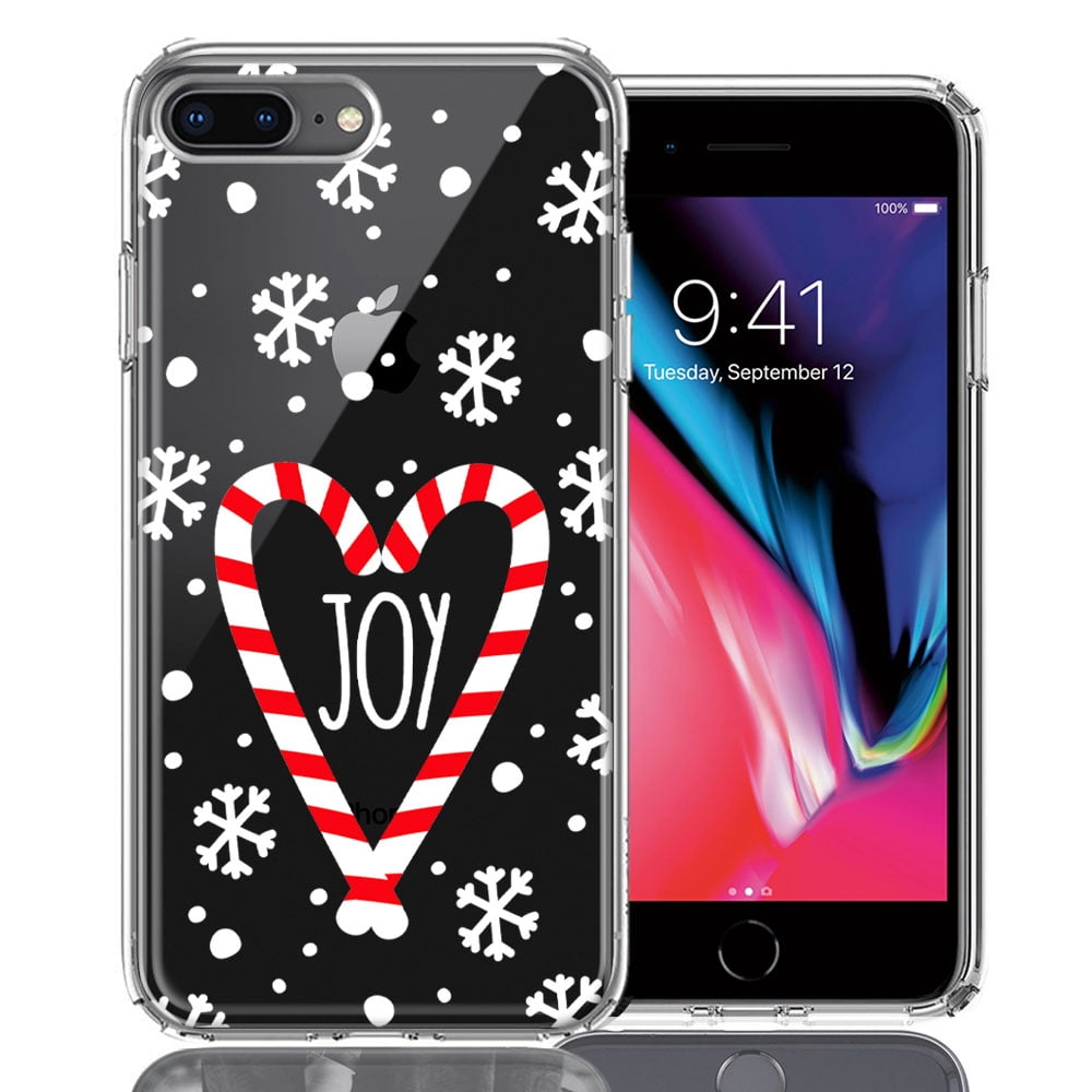 MUNDAZE Apple iPhone 7/8 Plus Winter Joy Snow Peppermint Candy Cane ...