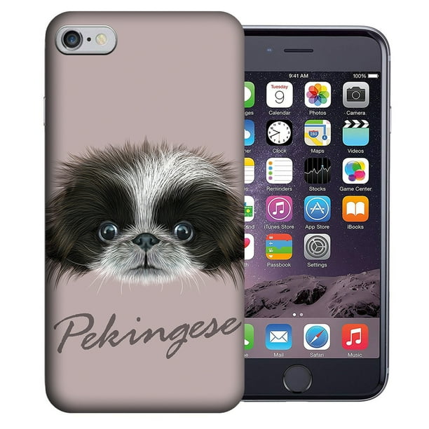 MUNDAZE Apple iPhone SE 6 7 8 Design Case - Pekingese Dog Realistic Art ...