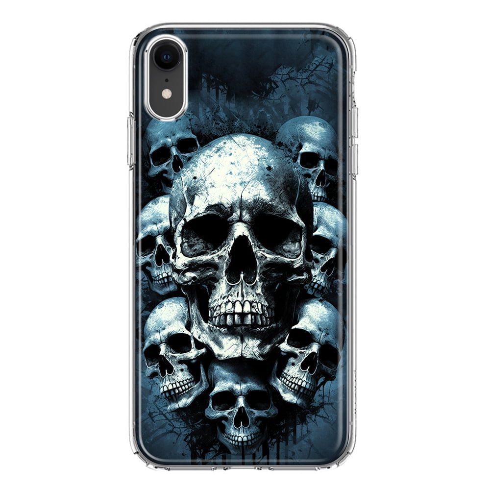 MUNDAZE Apple iPhone XR Graveyard Death Dream Skulls Double Layer Phone ...