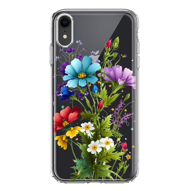 MUNDAZE Apple iPhone XR Purple Yellow Red Spring Flowers Floral ...