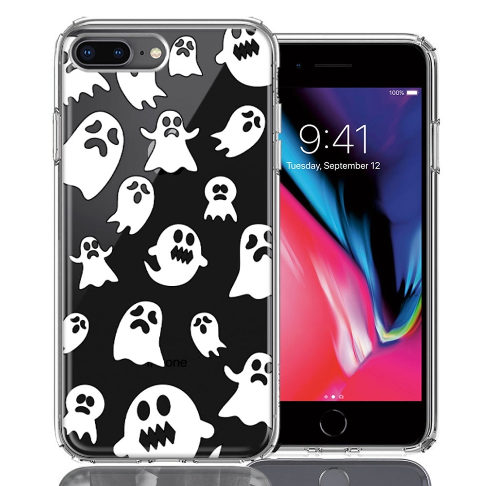 MUNDAZE For Apple iPhone 7/8 Plus Halloween Spooky Ghost Design Double ...
