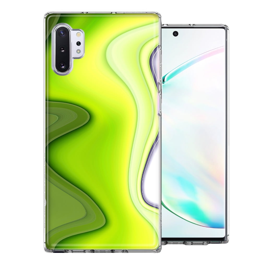 MUNDAZE For Samsung Galaxy Note 10 Plus Green White Abstract Design ...