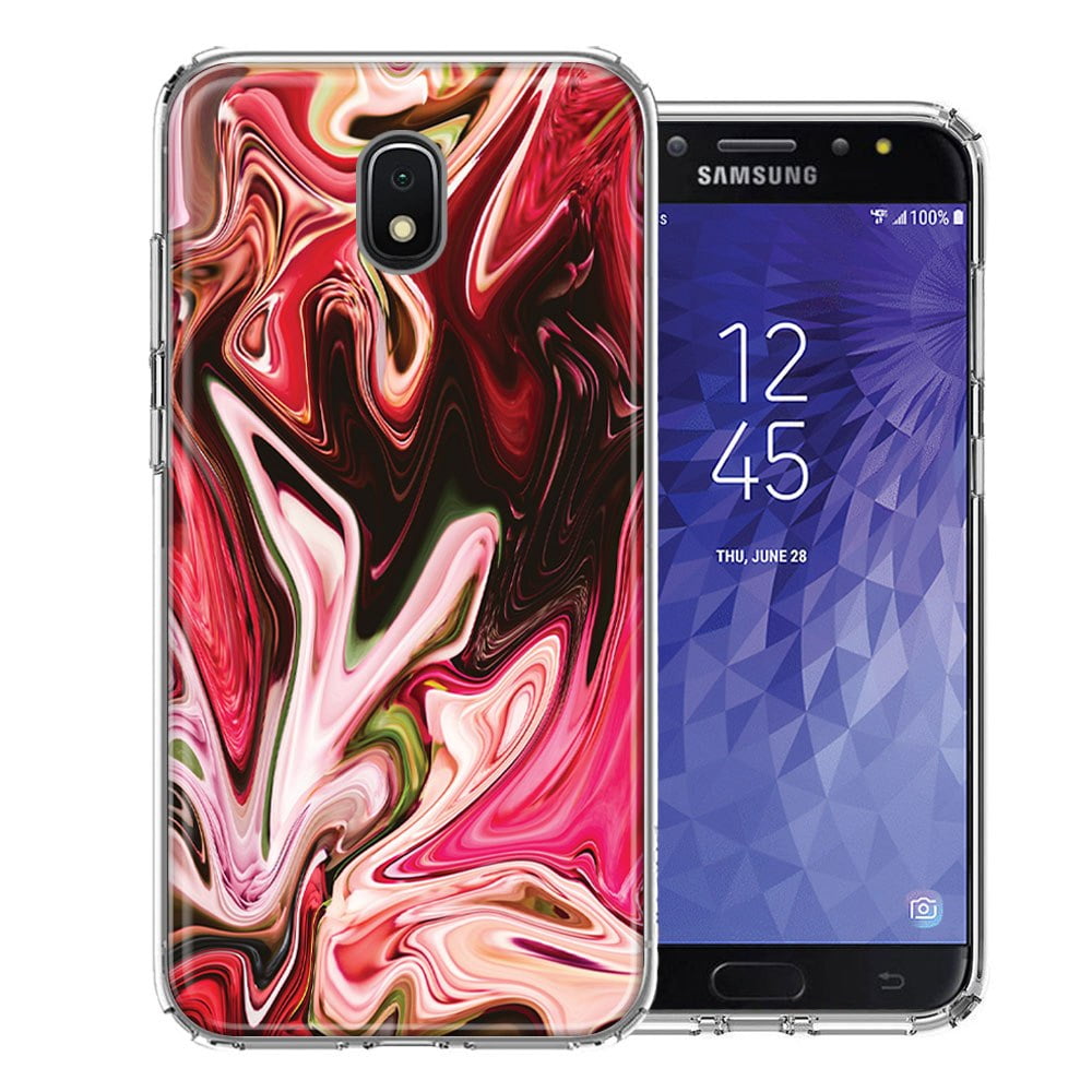 MUNDAZE For Samsung J3 2018/J337/AMP Prime 3/J3 Achieve Pink Abstract ...