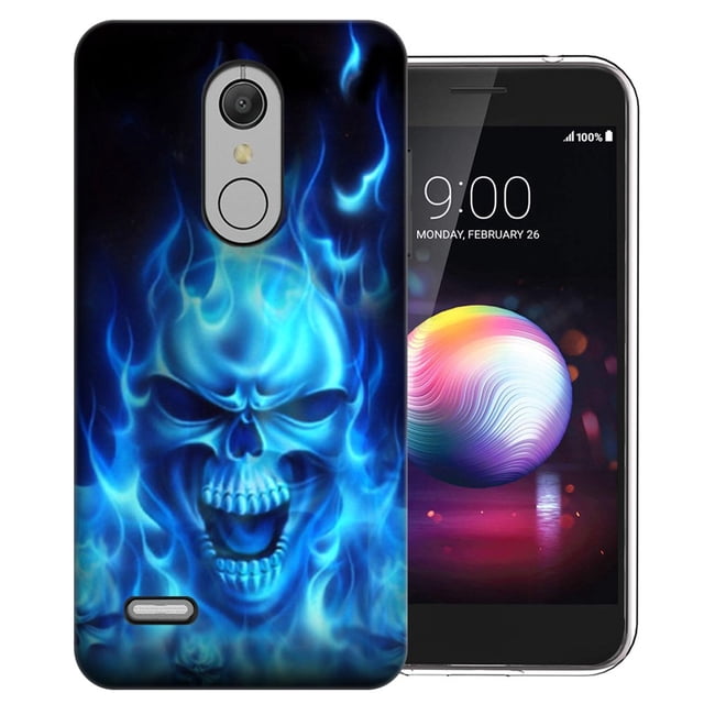 MUNDAZE LG Stylo 5 Flaming Skull Design Phone Case Cover - Walmart ...