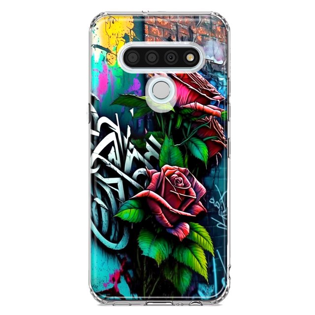 MUNDAZE LG Stylo 6 Shockproof Clear Hybrid Protective Phone Case Red ...