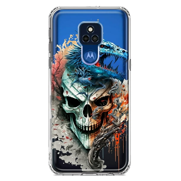 MUNDAZE Motorola Moto G Play 2021 Fantasy Blue Dragon Dream Skull ...