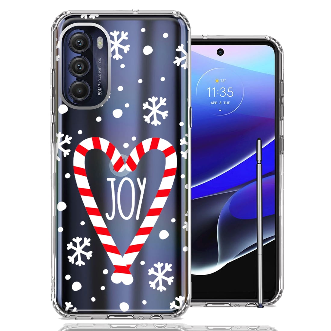 MUNDAZE Motorola Moto G Stylus 5G 2022 Winter Joy Snow Peppermint Candy ...