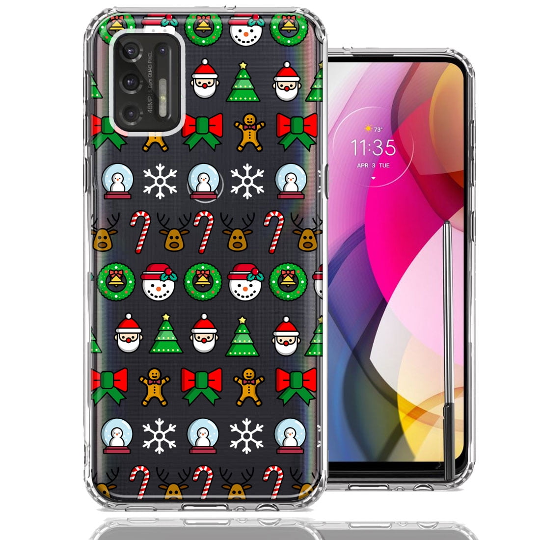 MUNDAZE Motorola Moto G Stylus 5G Classic Christmas Polka Dots Santa ...