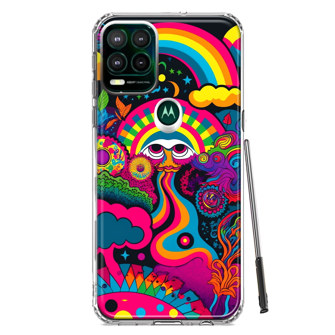 MUNDAZE Motorola Moto G Stylus 5G Psychedelic Trippy Hippie Night Walk ...