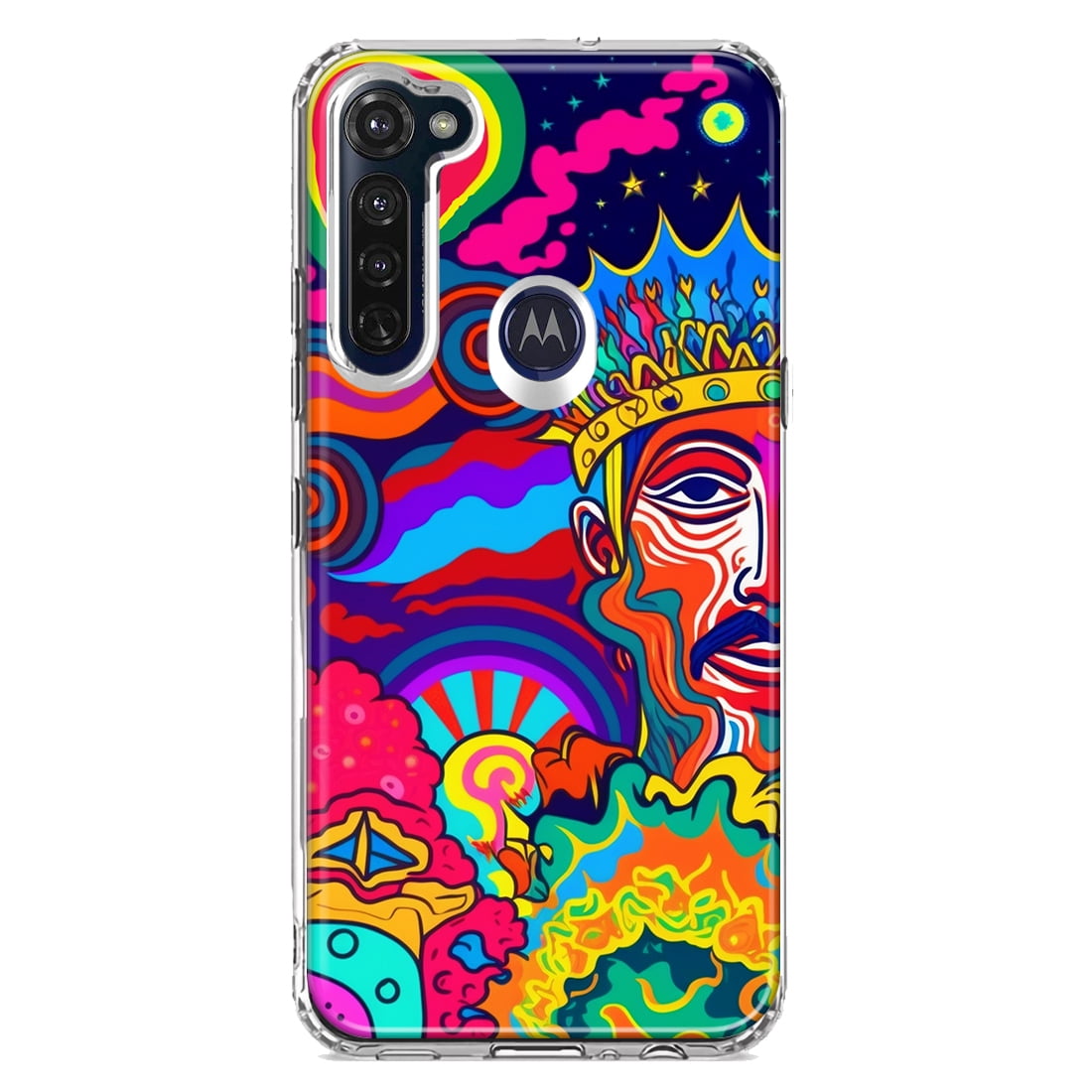 MUNDAZE Motorola Moto G Stylus Shockproof Clear Hybrid Protective Phone ...