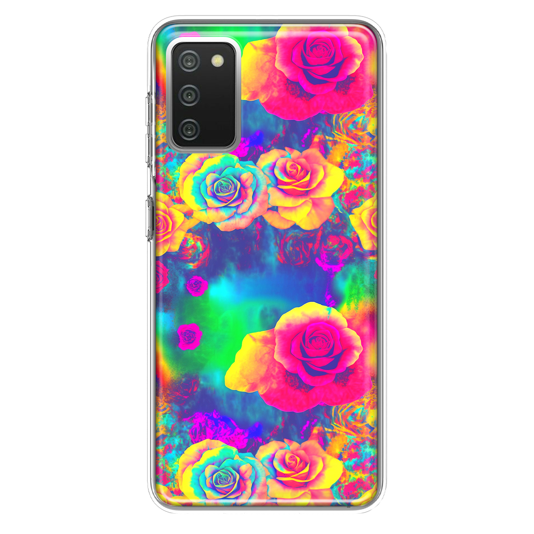 MUNDAZE Samsung Galaxy A02S Hippie Tie Dye Colorful Roses Double Layer ...