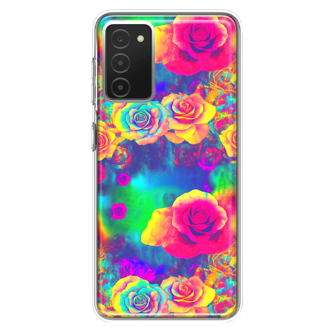 MUNDAZE Samsung Galaxy A03S Hippie Tie Dye Colorful Roses Double Layer ...