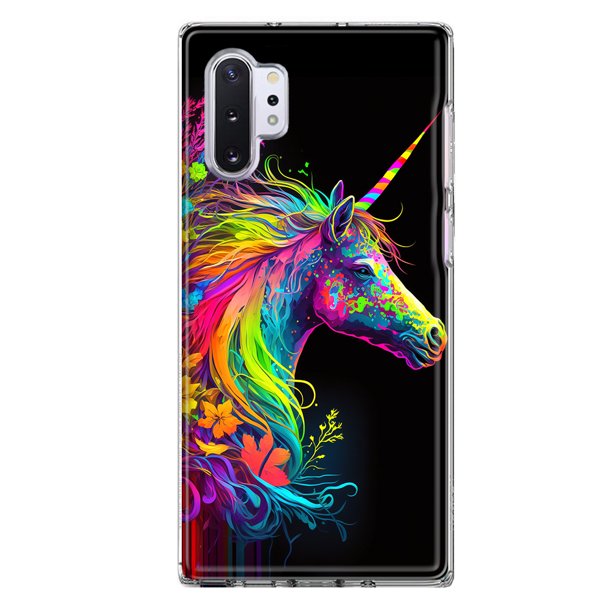 MUNDAZE Samsung Galaxy Note 10 Neon Rainbow Glow Unicorn Floral ...